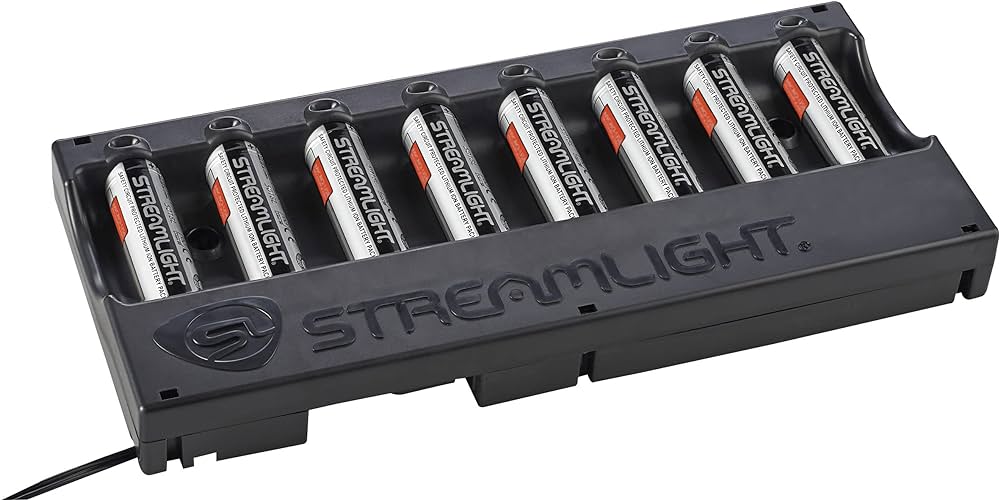 Streamlight SL-B9 12V DC 8-Unit Bank Charger With Batteries