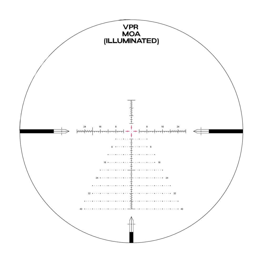 Arken Optics EPL4 6-24x50 FFP Illuminated Reticle with Zero Stop - 30m