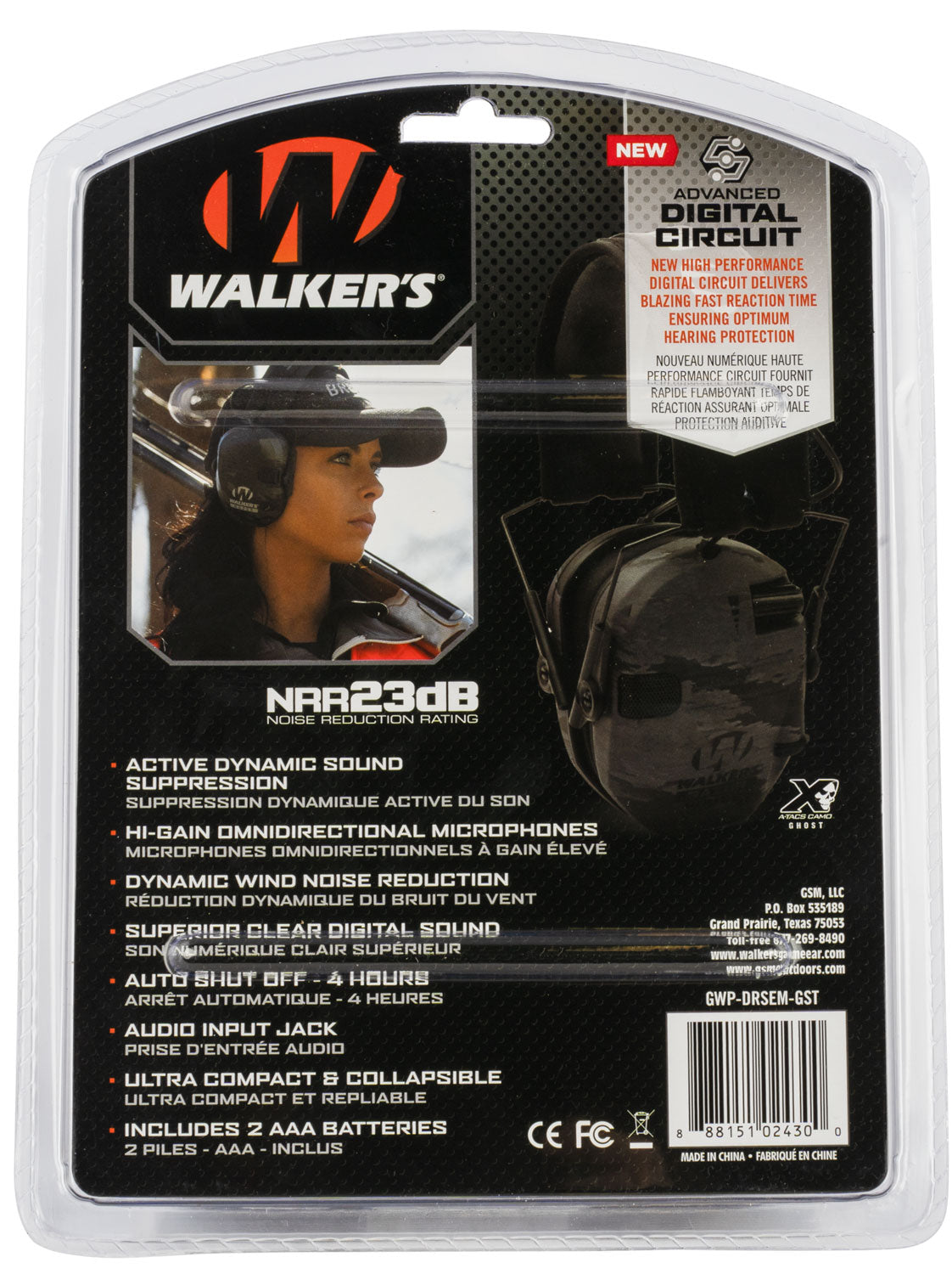 Walkers GWP-DRSEMGST RAZR DIGTL MUFF ATCAS GHOST