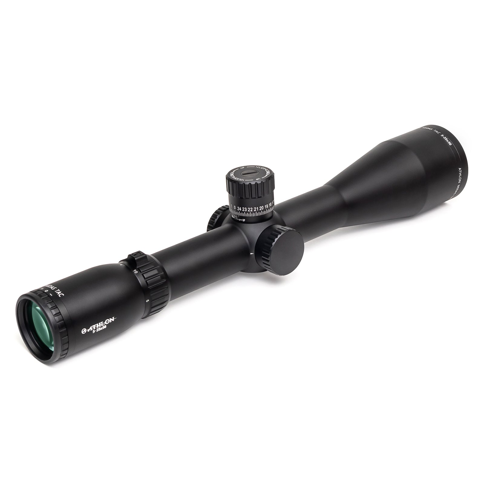 Athlon Optics Midas TAC 5-25x56 Direct Dial Elevation and Capped Winda