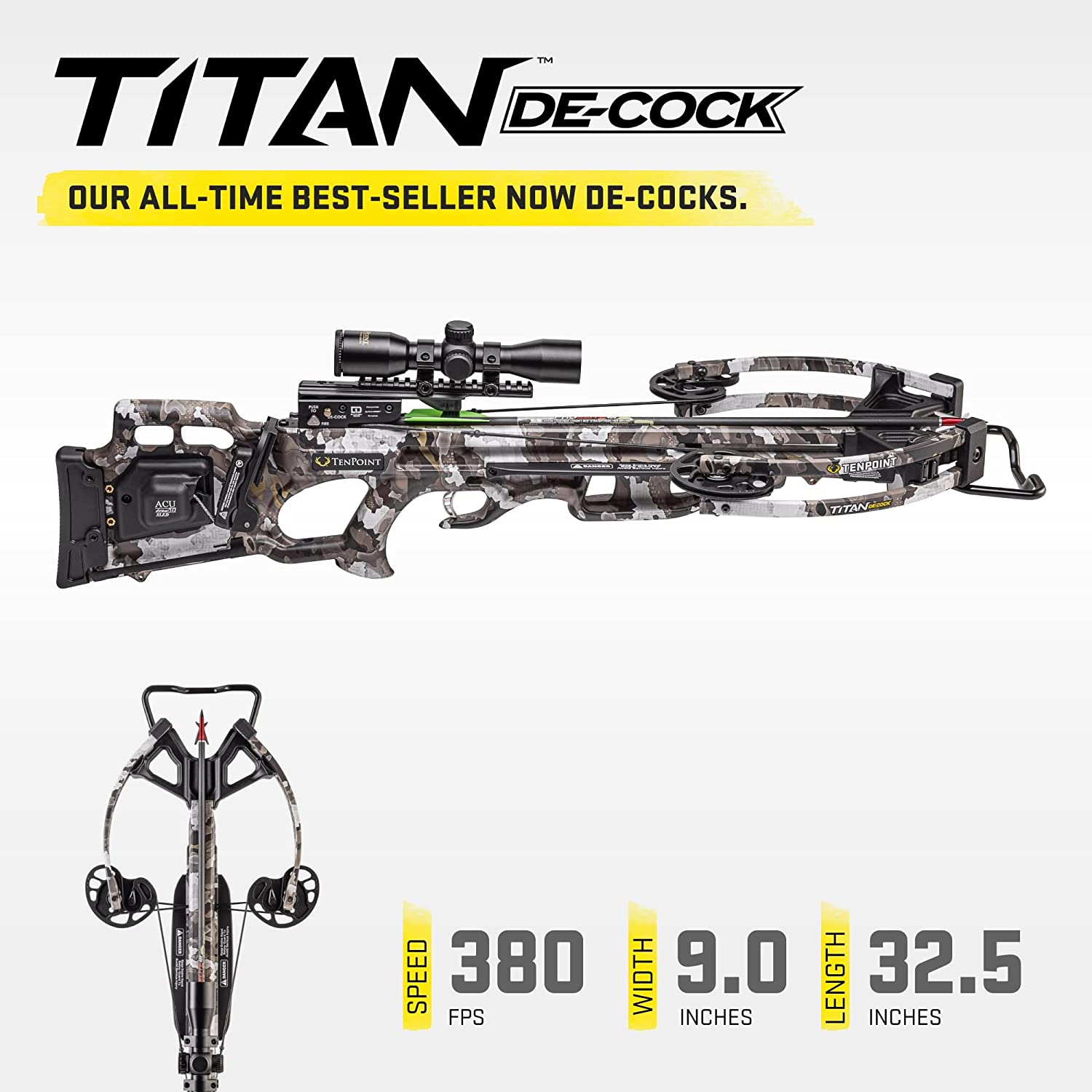 TenPoint Titan De-Cock Crossbow with ACUdraw 50 De-Cock