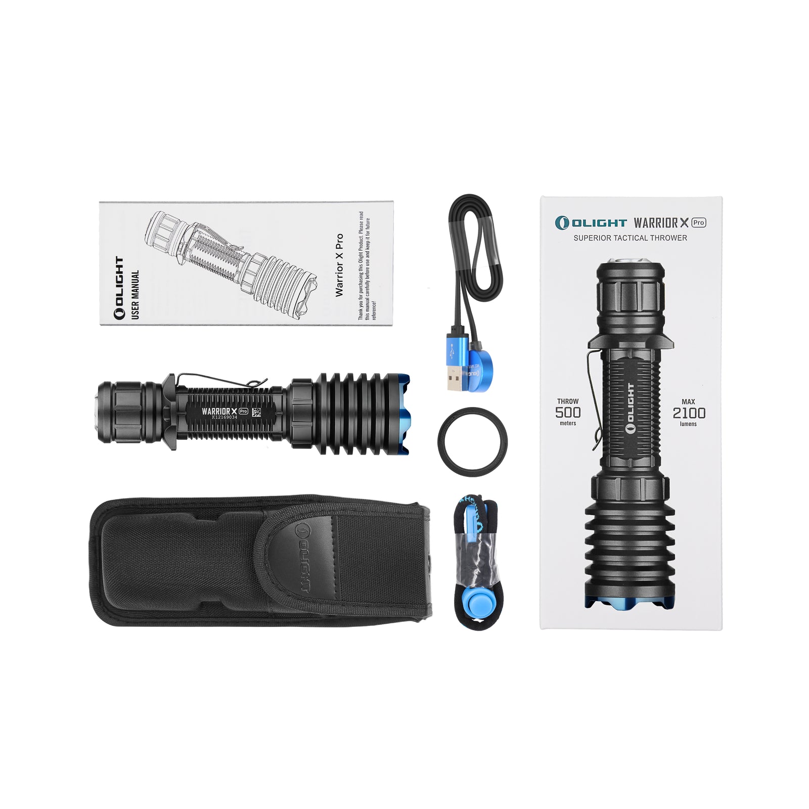 Olight Warrior X Pro Tactical Flashlight - Black
